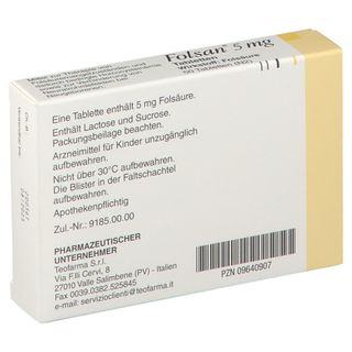 Folsan® 5 mg 50 St - Shop Apotheke