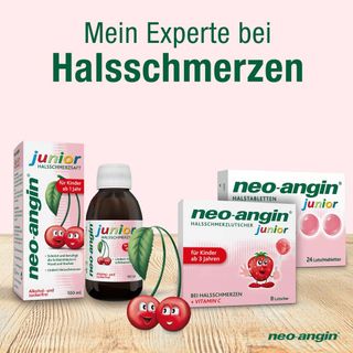 neo-angin junior Halsschmerzsaft mit leckerem Kirschgeschmack für ...