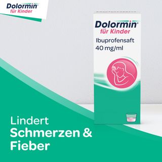 Dolormin für Kinder Ibuprofensaft 40 mg/ml bei Fieber und Schmerzen 100 ...
