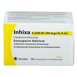 Inhixa 4.000 IE 40 mg/0,4 ml 10 St mit dem E-Rezept kaufen - Shop Apotheke