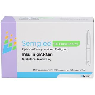 SEMGLEE 100 E/ml Injektionslösung i.e.Fertigpen 10x3 ml mit dem E ...