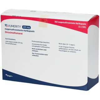 VUMERITY 231 mg magensaftres.Hartkapseln 90 Tage 360 St mit dem E ...
