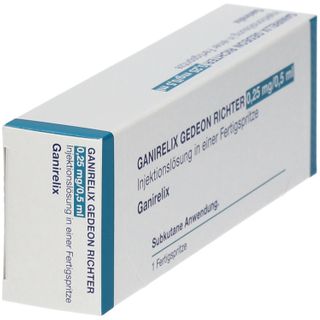 GANIRELIX Gedeon Richter 0,25mg/0,5ml Inj.-Lsg.FS 1 St mit dem E-Rezept ...