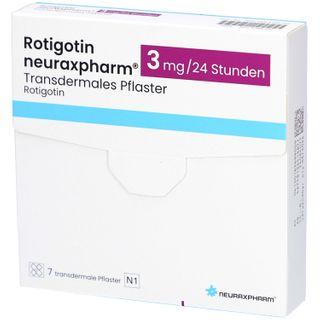 ROTIGOTIN neuraxpharm 3 mg/24 h transderm.Pflaster 7 St mit dem E ...