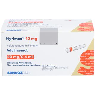 HYRIMOZ 40 mg/0,4 ml Inj.-Lösung im Fertigpen 6 St mit dem E-Rezept ...