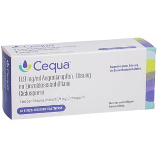 CEQUA 0,9 mg/ml Augentropfen Lsg.i.Einzeldosisbeh. 60 St mit dem E ...