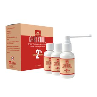 CAREXIDIL 2% Spray Cutaneo, Soluzione 3x60 ml - Redcare