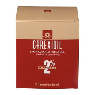 CAREXIDIL 2% Spray Cutaneo, Soluzione 3x60 ml - Redcare