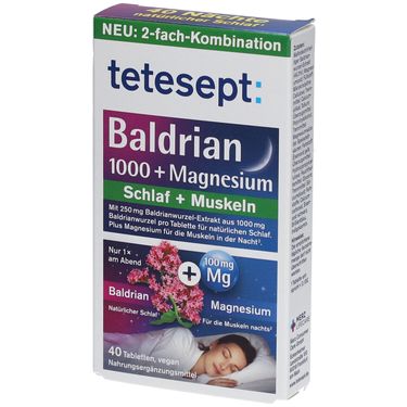 Tetesept Baldrian 1000 + Magnesium 40 St - Shop Apotheke