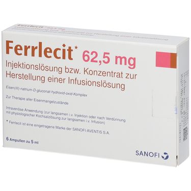Ferrlecit® 62,5 mg 6x5 ml mit dem E-Rezept kaufen - Shop Apotheke