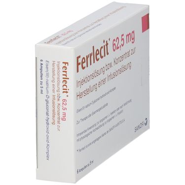 Ferrlecit® 62,5 mg 6x5 ml mit dem E-Rezept kaufen - Shop Apotheke
