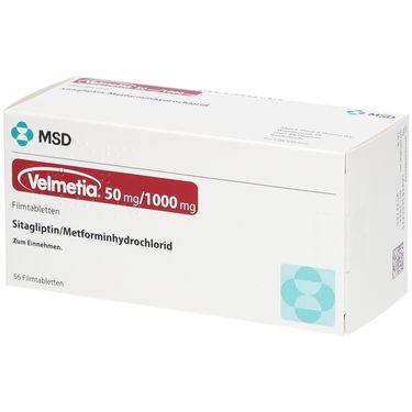 Velmetia® 50 mg/1000 mg 56 St mit dem E-Rezept kaufen - Shop Apotheke