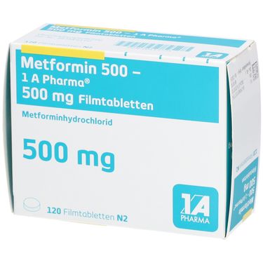 Metformin 500-1A Pharma® 120 St mit dem E-Rezept kaufen - Shop Apotheke