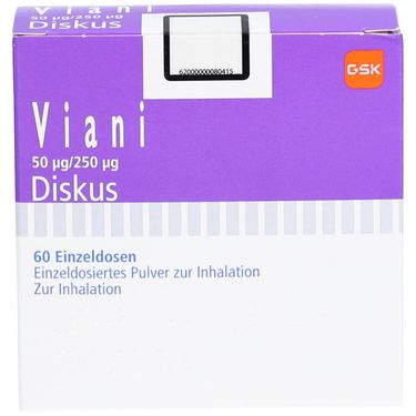 Viani® 50 ug/250 ug Diskus® 60 St mit dem E-Rezept kaufen - Shop Apotheke