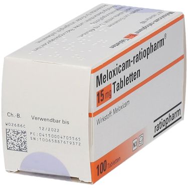 Meloxicam-ratiopharm® 15 mg 100 St mit dem E-Rezept kaufen - Shop Apotheke