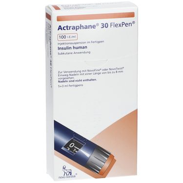 Actraphane® 30 FlexPen® 100 I.E./ml 5x3 ml mit dem E-Rezept kaufen ...