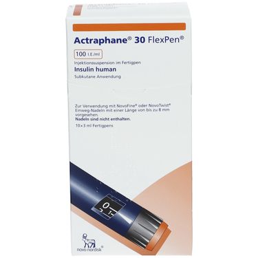 Actraphane® 30 FlexPen® 100 I.E./ml 10x3 ml mit dem E-Rezept kaufen ...