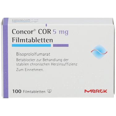 Concor® COR 5 mg 100 St mit dem E-Rezept kaufen - Shop Apotheke