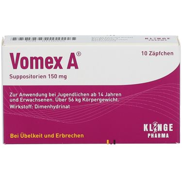 Vomex A® 150 mg 10 St - Shop Apotheke