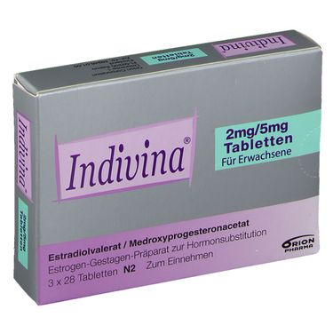 Indivina® 2 mg/5 mg. 3x28 St mit dem E-Rezept kaufen - Shop Apotheke