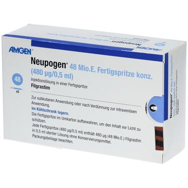 Neupogen® 48 Mio.E. 480 µg/0,5 ml 5 St mit dem E-Rezept kaufen - Shop ...