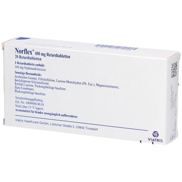 Norflex® 100 mg 20 St mit dem E-Rezept kaufen - Shop Apotheke