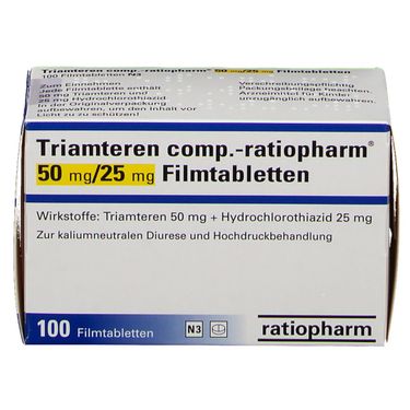 Triamteren comp.-ratiopharm® 50 mg/25 mg 100 St mit dem E-Rezept kaufen ...