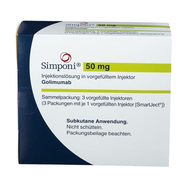 Simponi® 50 mg Injektionslösung 3x1 St mit dem E-Rezept kaufen - Shop ...