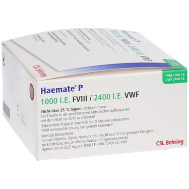Haemate P 1000 I.E. 1 St mit dem E-Rezept kaufen - Shop Apotheke