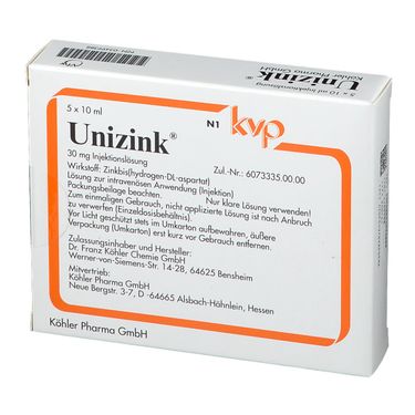Unizink® 5x10 ml mit dem E-Rezept kaufen - Shop Apotheke