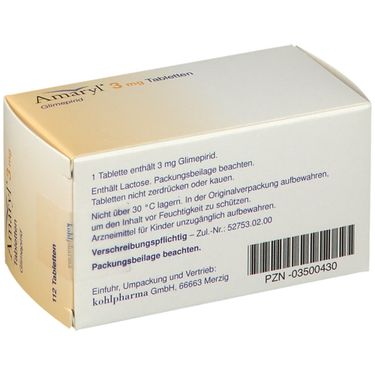 Amaryl® 3 mg 112 St mit dem E-Rezept kaufen - Shop Apotheke