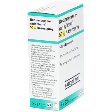 Beclometason-ratiopharm® 50 µg 2 St mit dem E-Rezept kaufen - Shop Apotheke