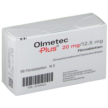 Olmetec Plus® 20 mg/12,5 mg 98 St mit dem E-Rezept kaufen - Shop Apotheke