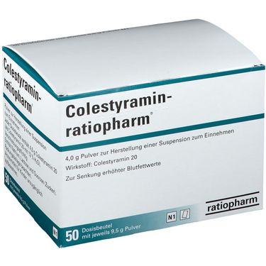 Colestyramin-ratiopharm® 50 St mit dem E-Rezept kaufen - Shop Apotheke