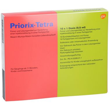 Priorix Tetra 0,5 ml 10x1 St mit dem E-Rezept kaufen - Shop Apotheke