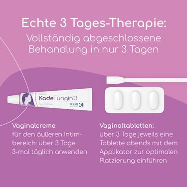 KadeFungin 3 Kombi-Packung - Vaginaltabletten und -creme zur Behandlung ...