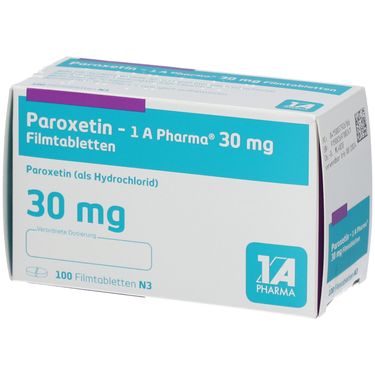 Paroxetin 1A Pharma® 30Mg 100 St mit dem E-Rezept kaufen - Shop Apotheke