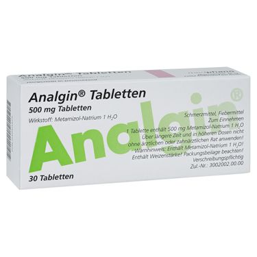 Analgin® 30 St mit dem E-Rezept kaufen - Shop Apotheke