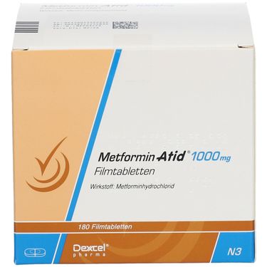Metformin Atid® 1000 mg 180 St mit dem E-Rezept kaufen - Shop Apotheke