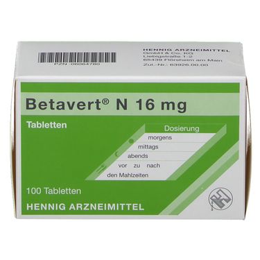 Betavert® N 16 mg 100 St mit dem E-Rezept kaufen - Shop Apotheke