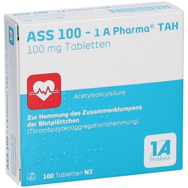 ASS 100 - 1 A Pharma® TAH 100 St - Shop Apotheke