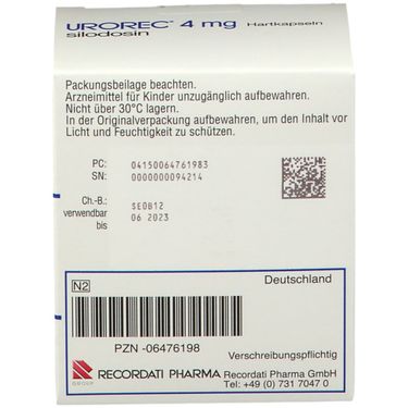 Urorec 4 mg 50 St mit dem E-Rezept kaufen - Shop Apotheke