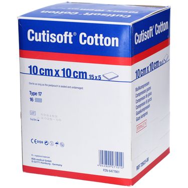 Cutisoft® Cotton 10 cm x 10 cm 15x5 St - Shop Apotheke