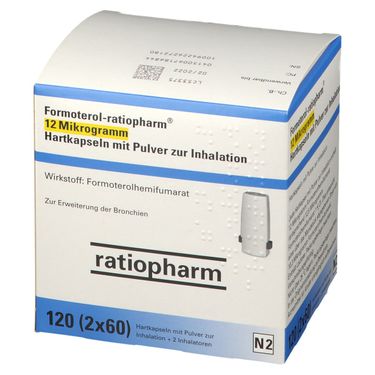 Formoterol-ratiopharm® 12 µg 2x60 St mit dem E-Rezept kaufen - Shop ...