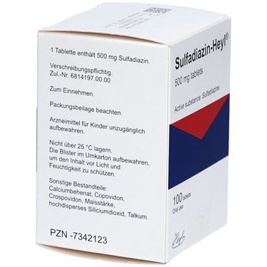 Sulfadiazin-Heyl® 500 mg 100 St mit dem E-Rezept kaufen - Shop Apotheke