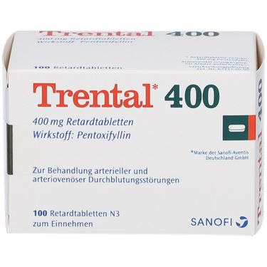 Trental 400 mg Retard 100 St mit dem E-Rezept kaufen - Shop Apotheke