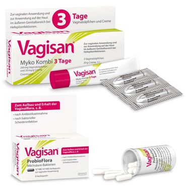 Vagisan Myko Kombi 3 Tage + Vagisan ProbioFlora Milchsäure-Bakterien ...