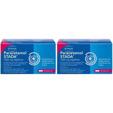 Paracetamol STADA® 1000 mg Zäpfchen 2x10 St - Shop Apotheke