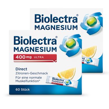 Biolectra® Magnesium ultra Direct 400 mg Zitrone 2x60 St - Shop Apotheke