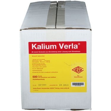 Kalium Verla® Granulat Beutel 500 St - Shop Apotheke